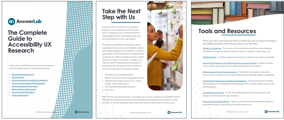 AnswerLab’s Complete Guide to Accessibility Research